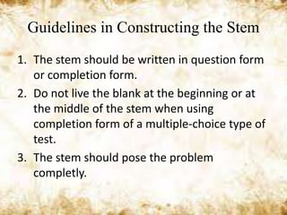 Development of classroom assessment tools | PPTX