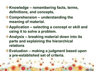 Development of classroom assessment tools | PPTX