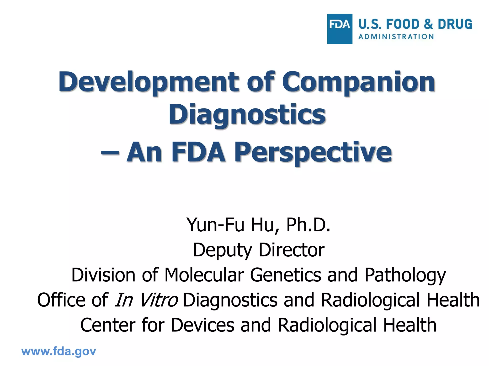 Development of companion diagnostics - an FDA Perspective.pdf