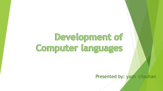 Development of computer languages | PPT