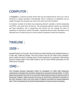 Development of computers | PDF | Computing | Technology & Computing