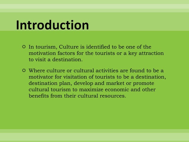 Development of Cultural Tourism in Maldives | PPTX | Travel