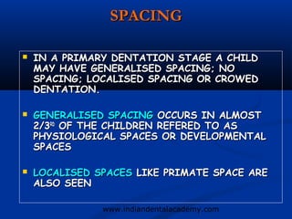 Development of dentition & occlusion / /certified fixed orthodontic ...