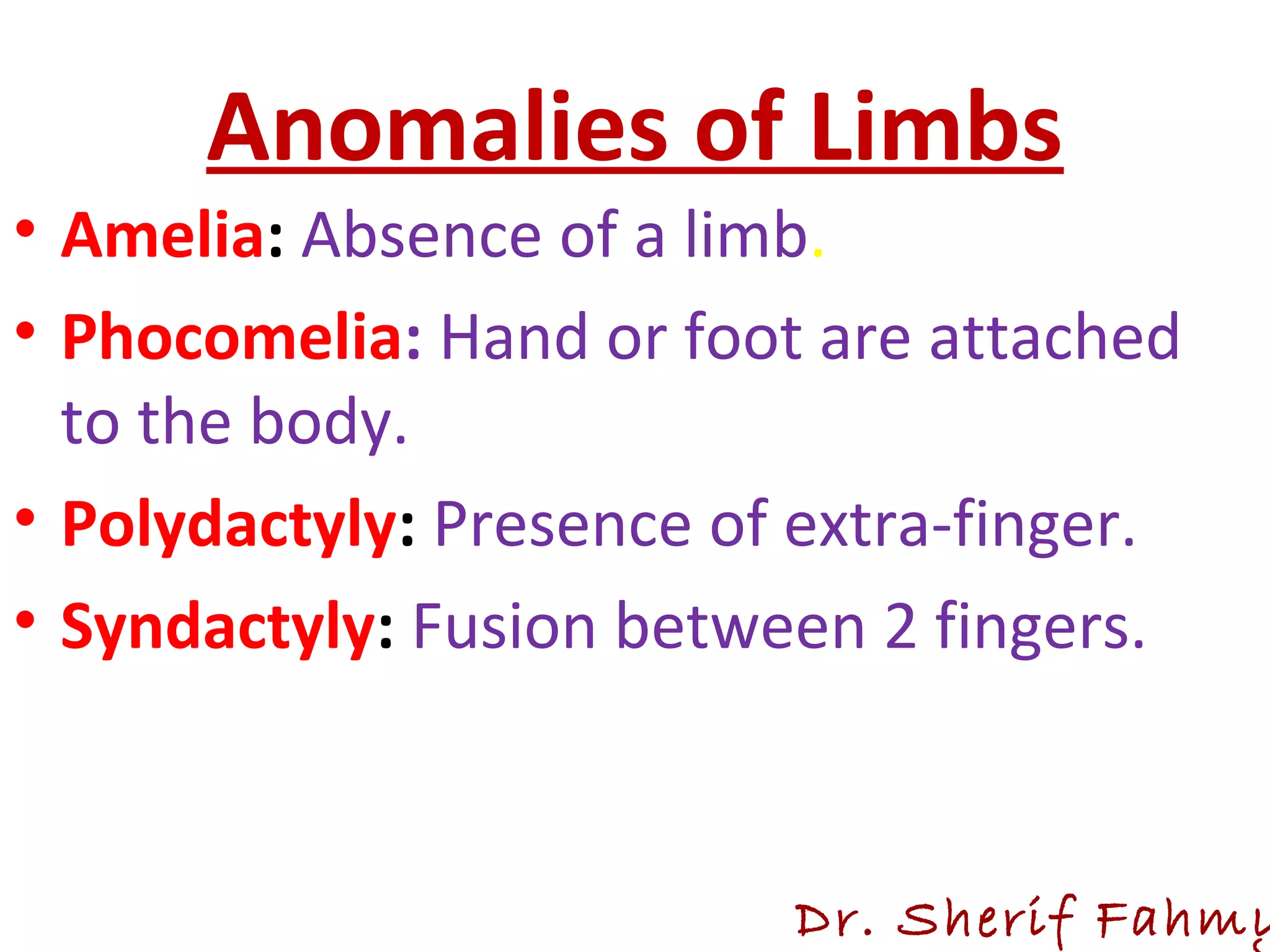 Development of Diaphragm, Skull, Vertebrae & Limbs (Special Embryology ...