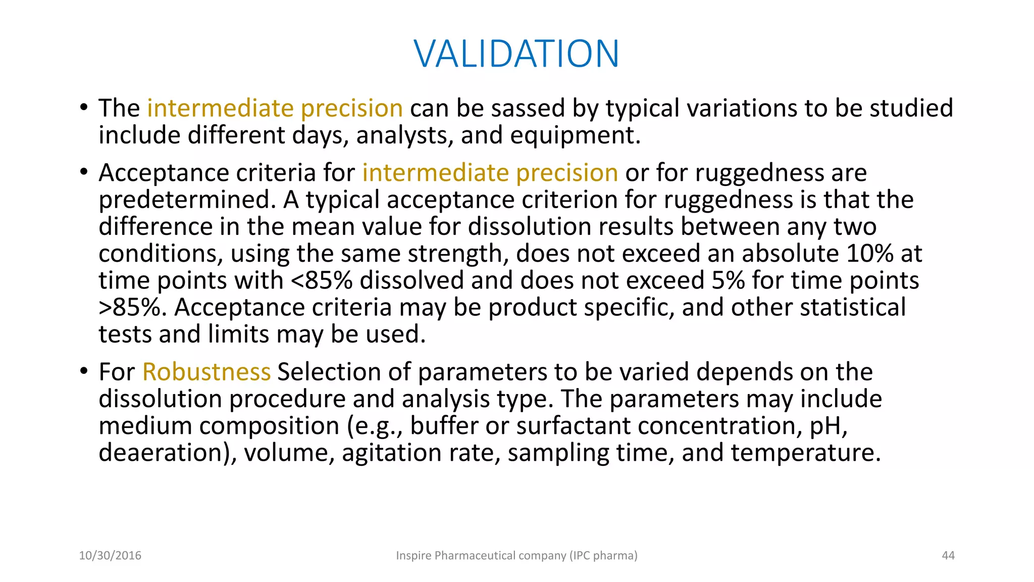 Development of dissolution proceduers | PPTX