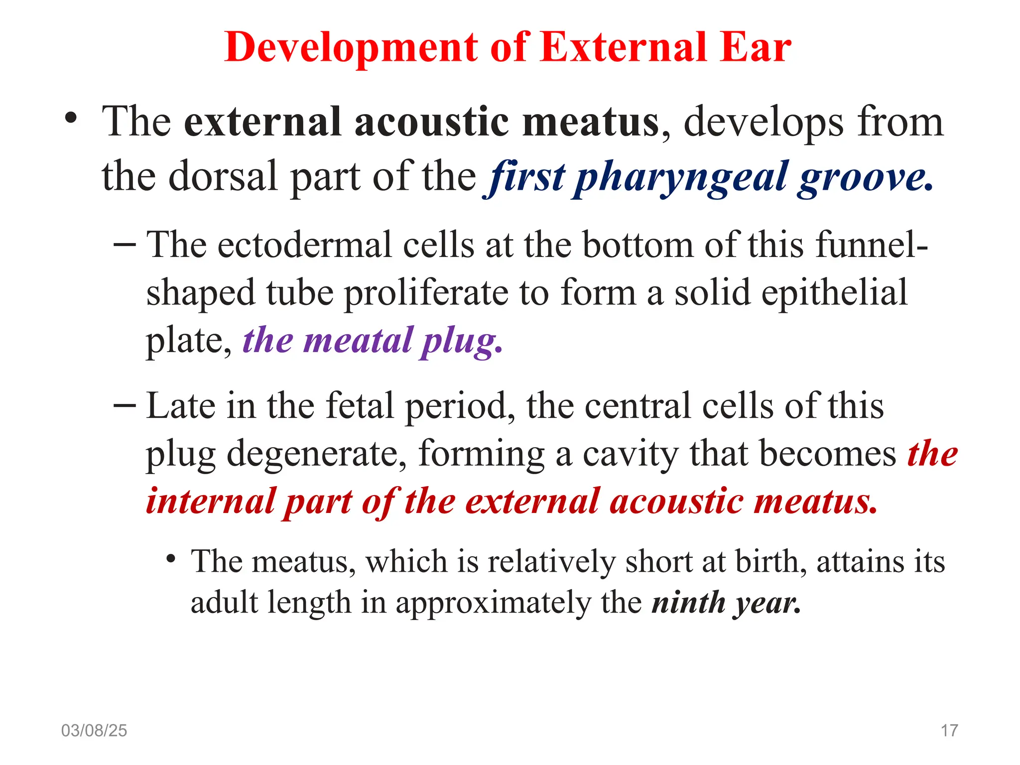 Embryological Development of ear ear.ppt