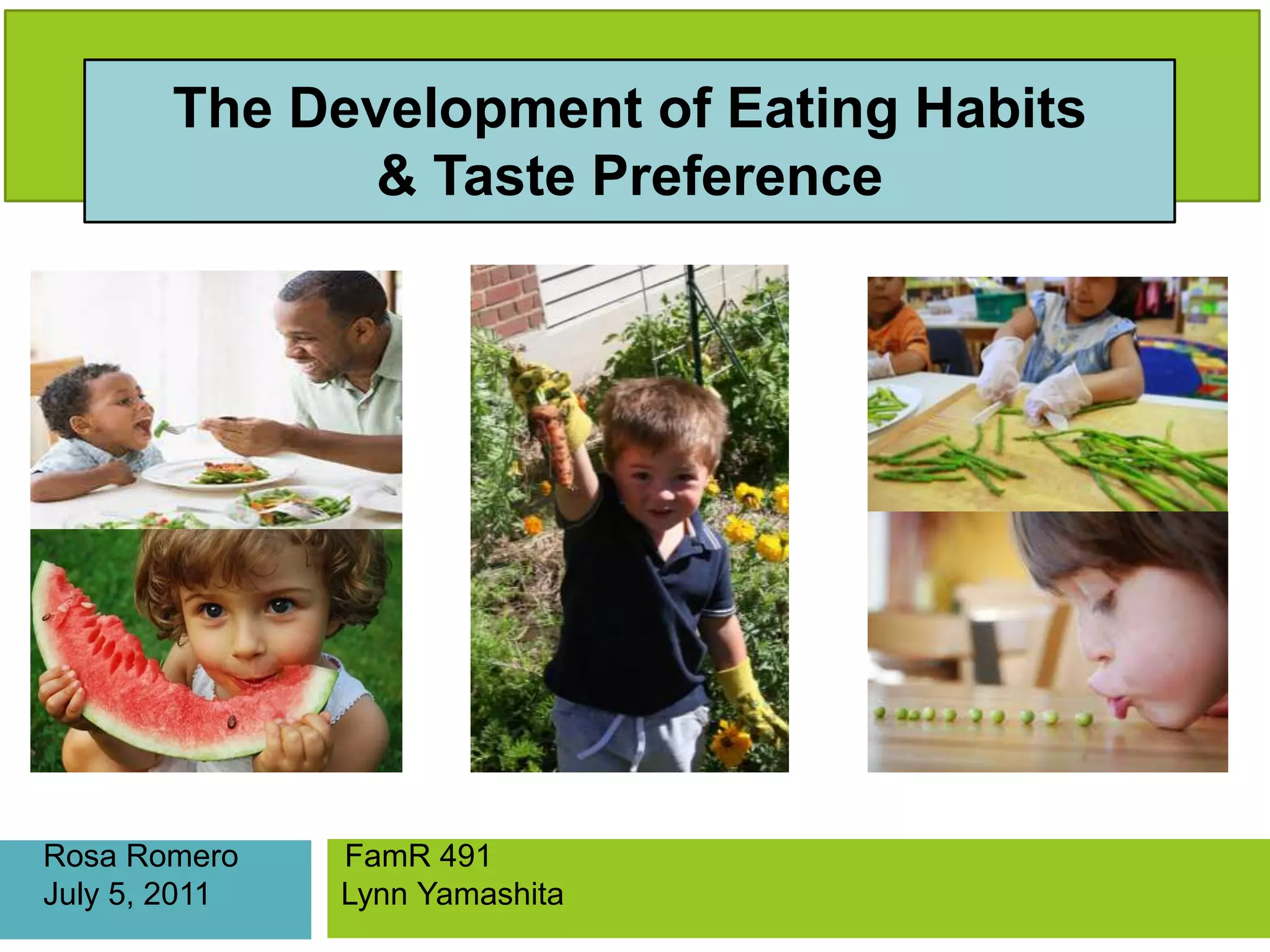 Development of eating habits and food preference final | PPTX