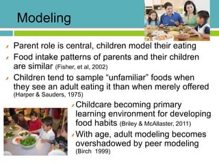 Development of eating habits and food preference final | PPTX