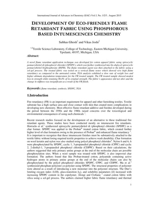 Development of eco friendly flame | PDF | Chemistry | Science
