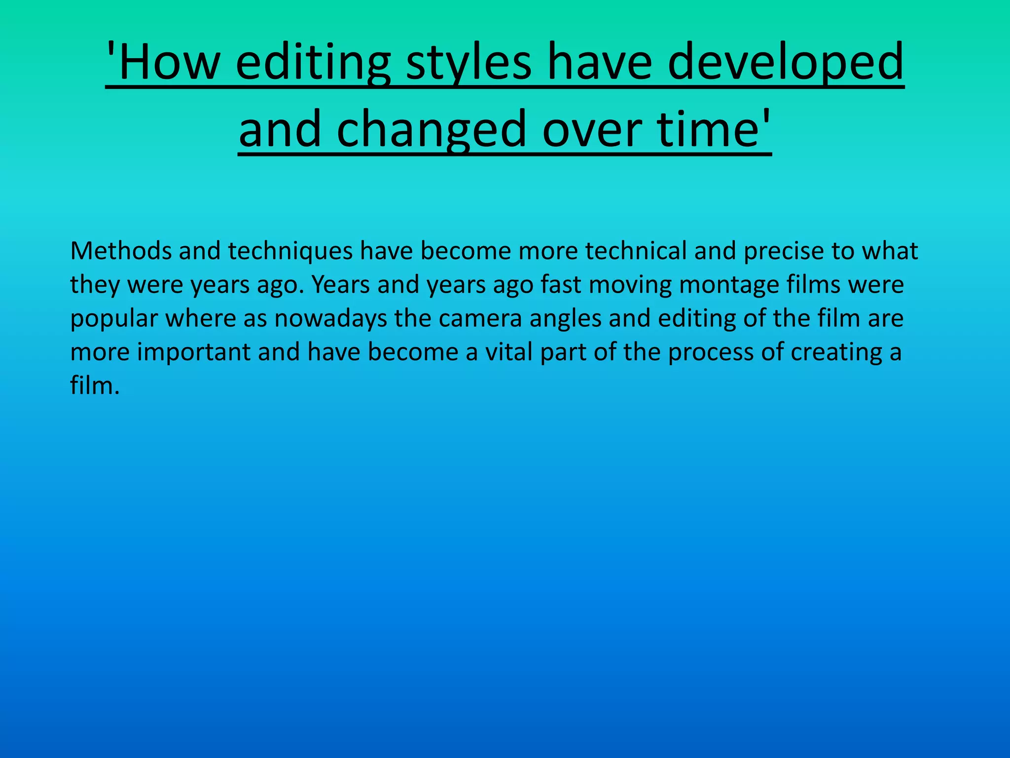 Development of editing styles | PPTX