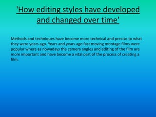 Development of editing styles | PPTX