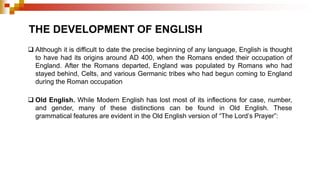 Development of english | PPTX