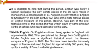 Development of english | PPTX