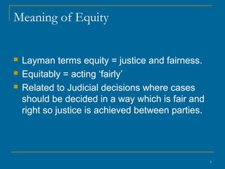 Development of equity (Topic 1) | PPT