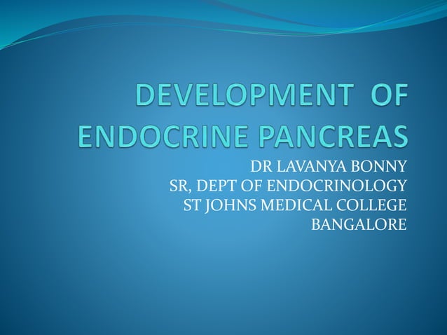 DEVELOPMENT OF EXOCRINE PANCREAS | PPT