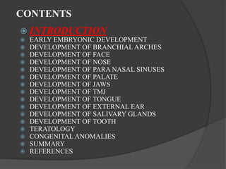 Development of face | PPTX