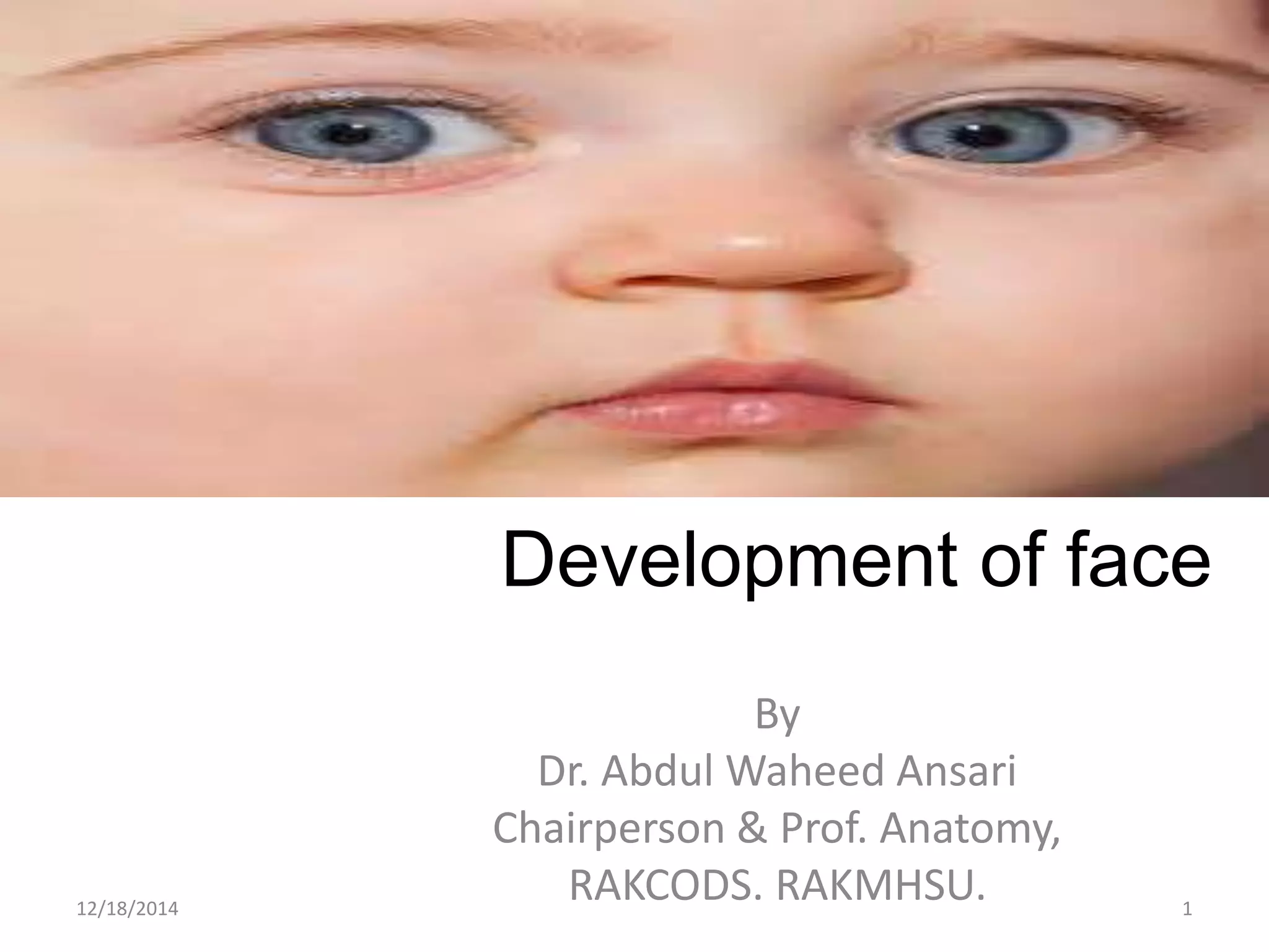 Development of face | PPTX