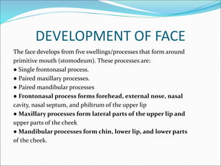 DEVELOPMENT OF FACE AND CONGENITAL MALFORMATIONS.ppt