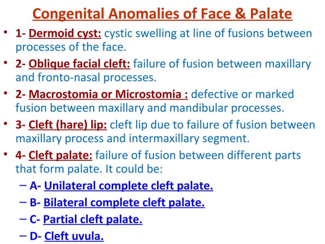 Development of Face, Nose and Palate (Special Embryology) | PPS | Ear ...