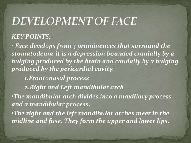 Development of face & Developmental anomalies | PPTX