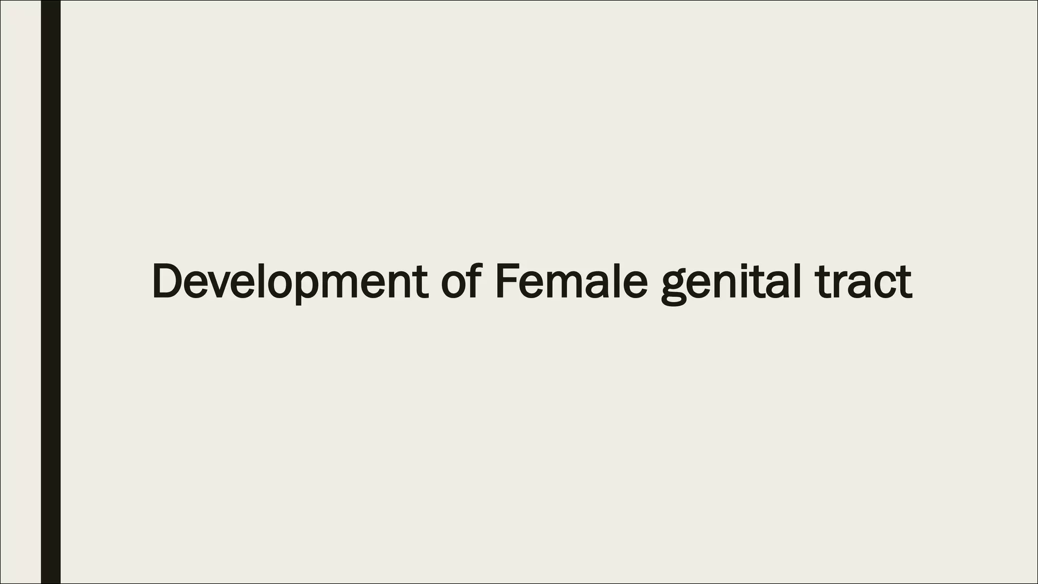 Development of female genital tract | PDF
