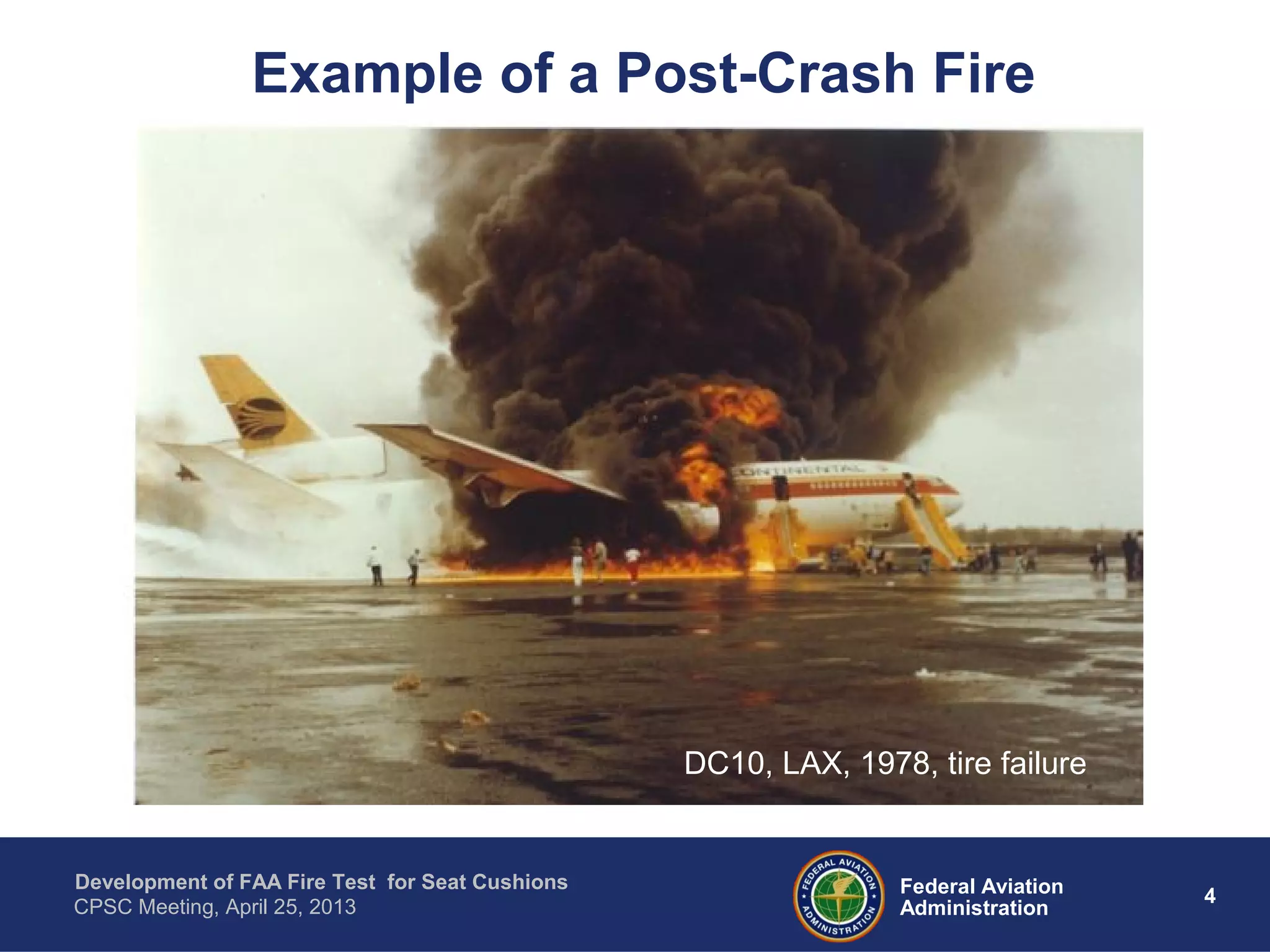 Development of Fire Test for Aircraft Seat Cushions | PPT