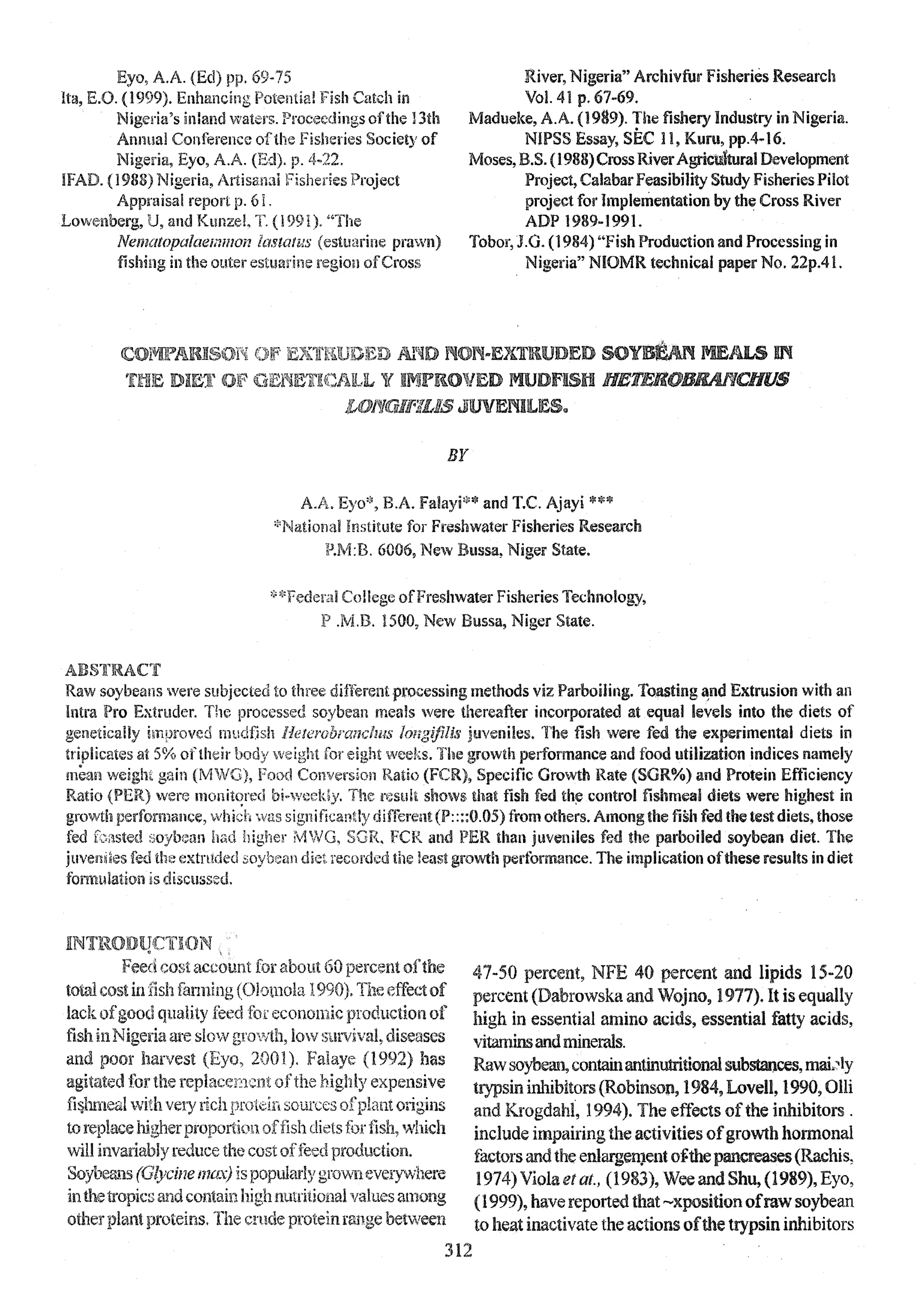 Development of fish in nigeria | PDF