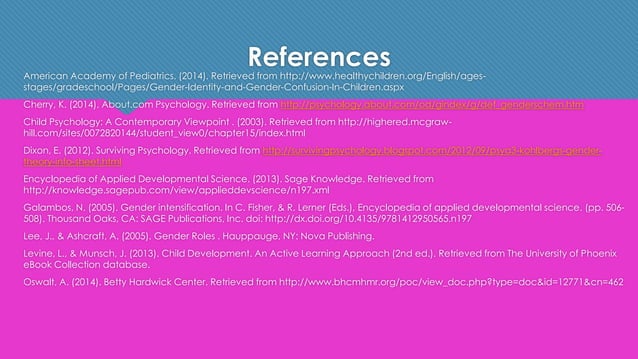 Development of gender roles | PPT