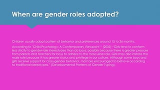 Development of gender roles | PPTX | Parenting Babies and Toddlers ...