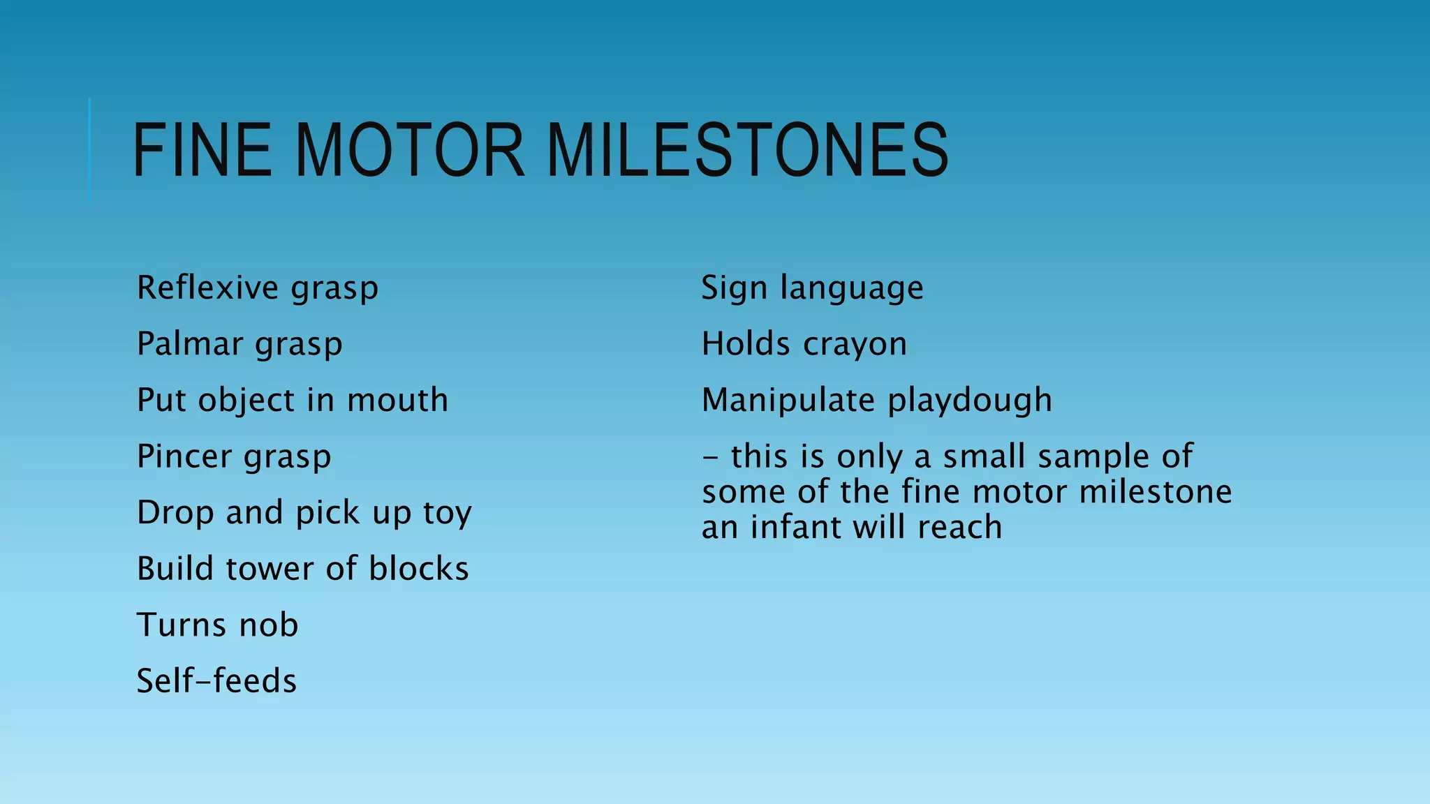 Fine and Gross Motor Development | PPTX