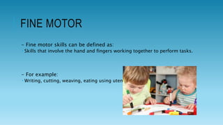 Development of gross and fine motor skills in | PPTX