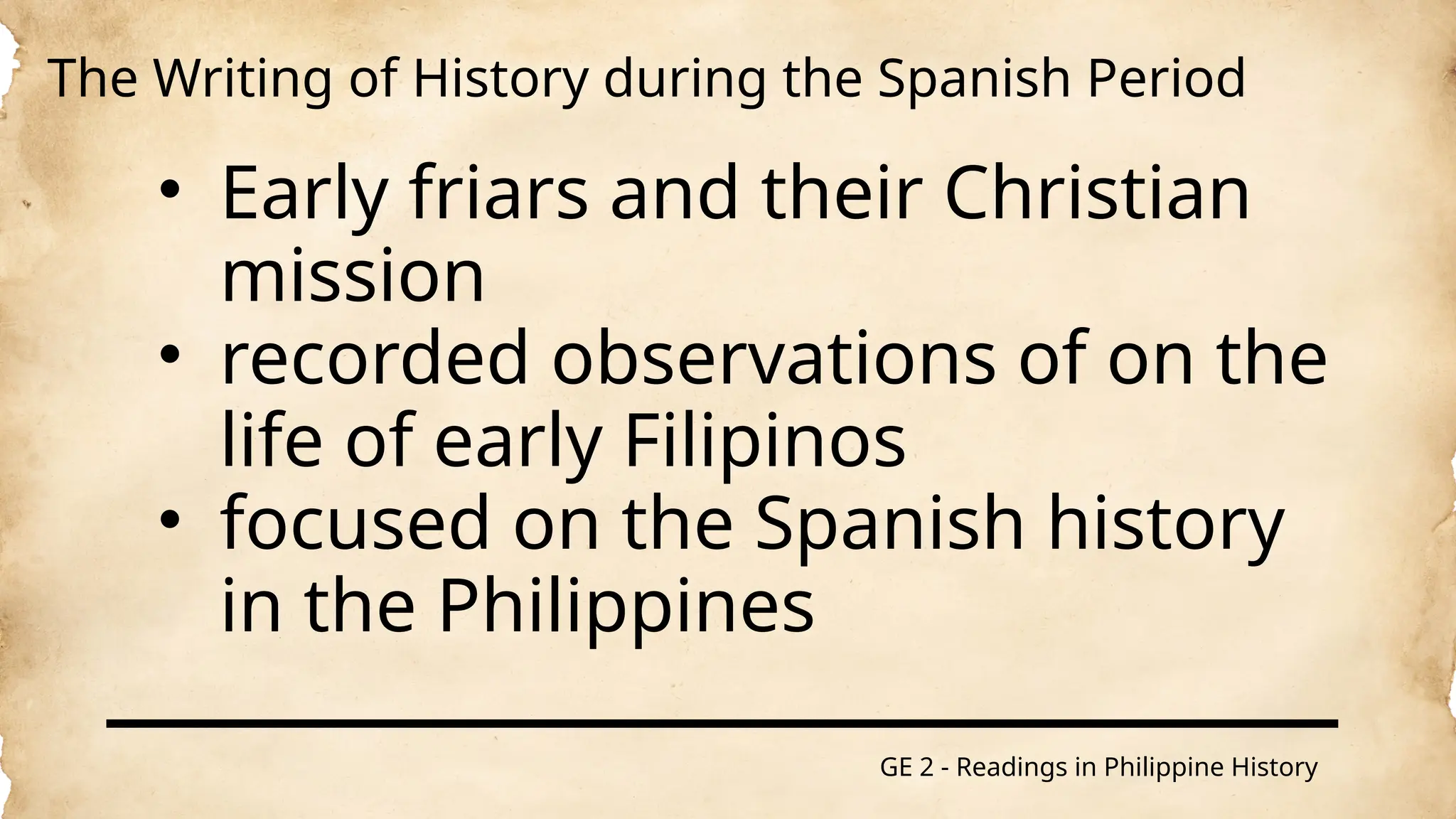 Readings in Philippine History: Development of History | PPTX