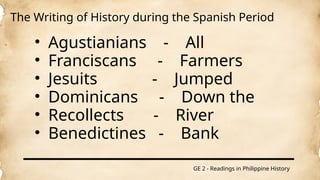 Readings in Philippine History: Development of History | PPTX