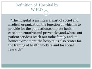 Development of hospital | PPTX