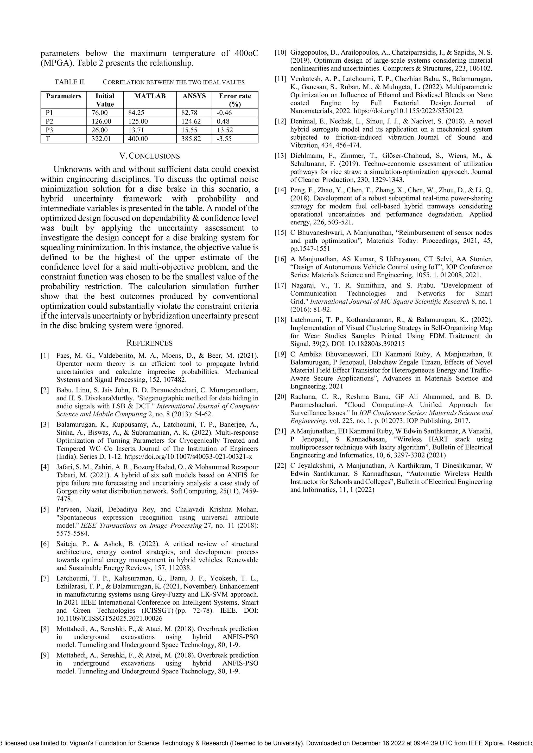 Development of Hybrid Optimum Model to Determine the Brake Uncertainties | PDF