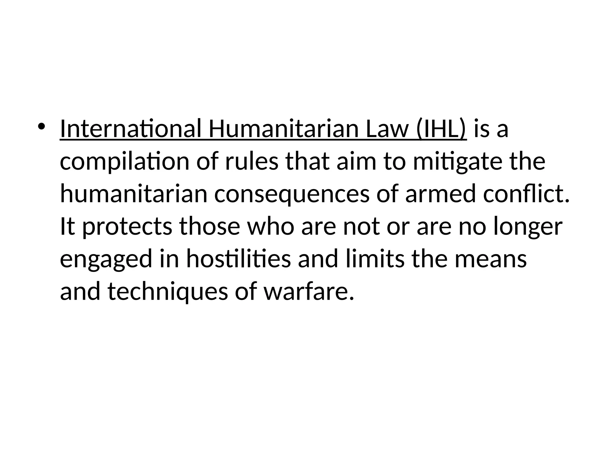 Development of International humanitarian law | PPTX