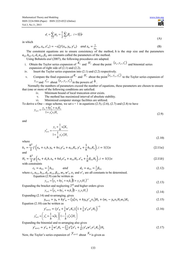 Development of implicit rational runge kutta schemes for second order ordinary differential ...