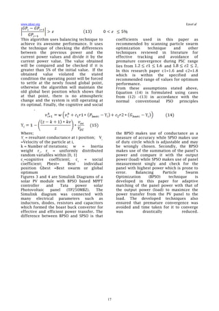 Development of Improved MPPT Algorithm Based on Balancing PSO for Renewable Energy Generation.pdf
