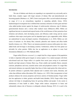 Development of Innovative Finger Millet-Watermelon Seed Powder Drink ...