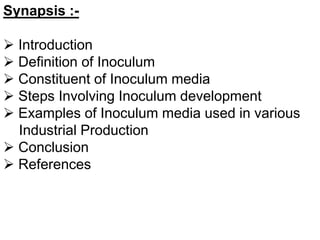Development of inoculum buildup | PPT