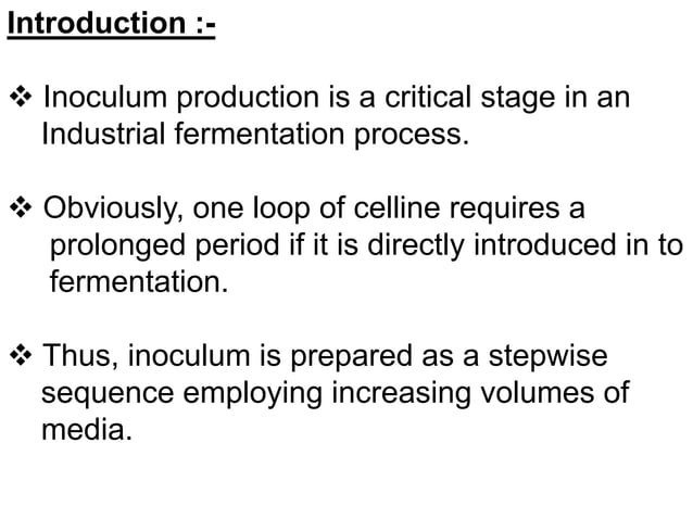Development of inoculum buildup | PPT | Chemistry | Science