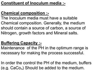 Development of inoculum buildup | PPT | Chemistry | Science