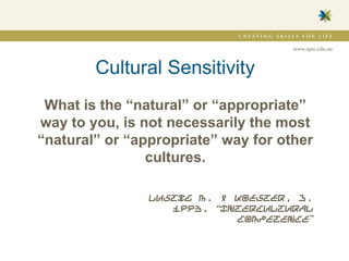 Development of intercultural sensitivity | PPTX