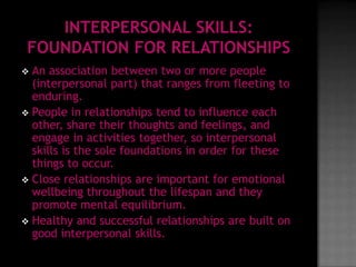 Development of interpersonal skills | PPTX