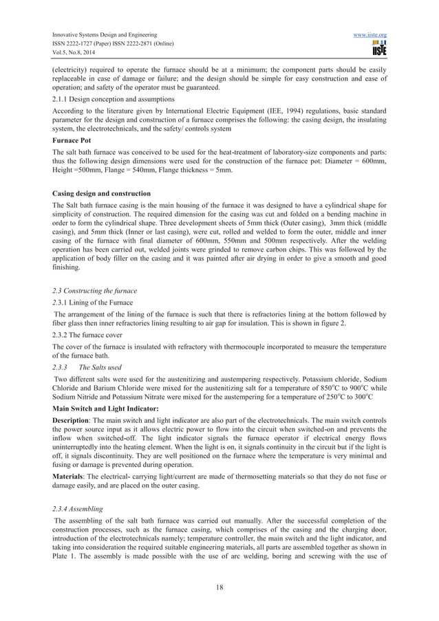 Development of laboratory scale salt bath furnace | PDF