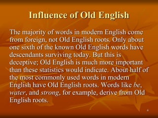 Development of Language-Problems and Prospect-Old English to Modern ...