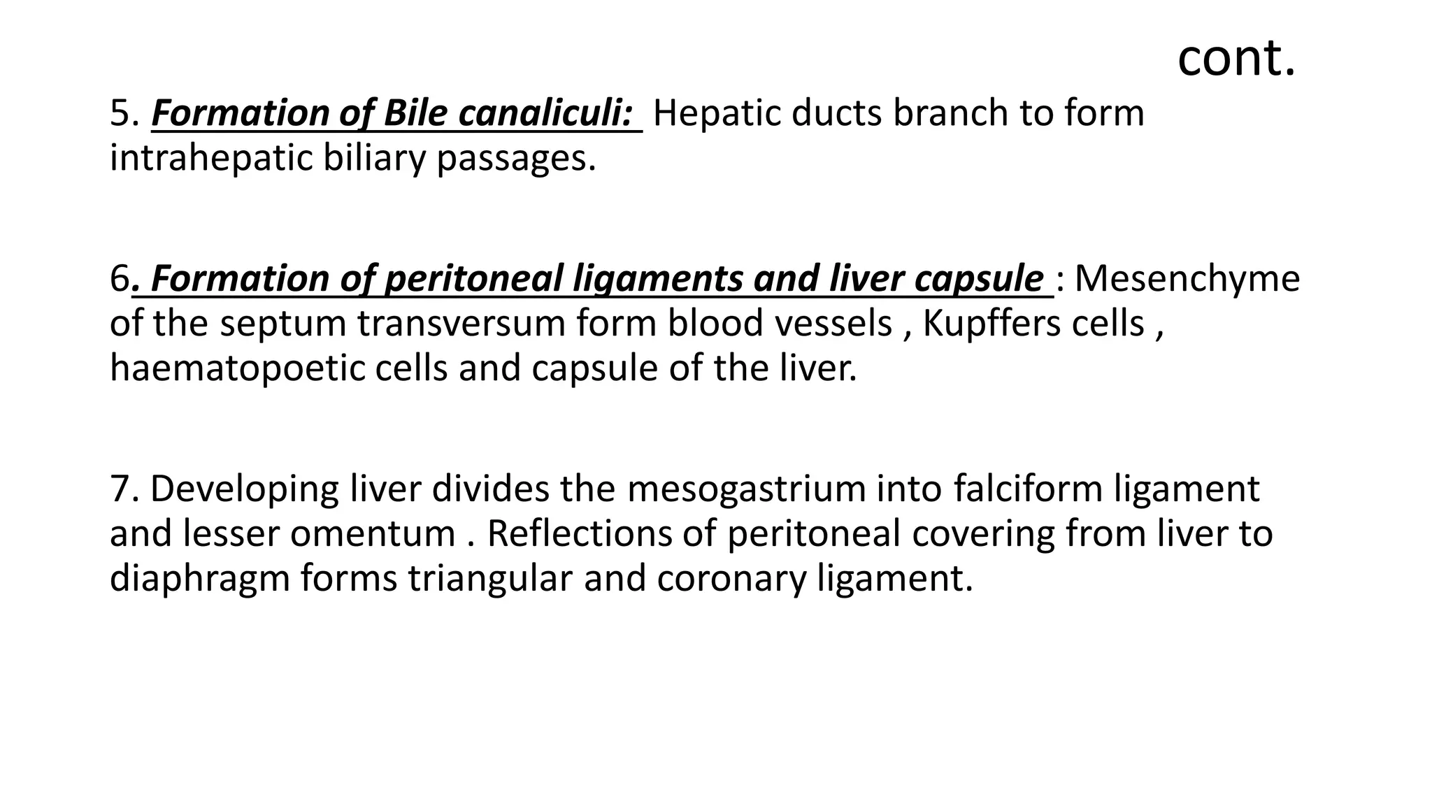 Development of liver , extrahepatic biliary apparatus , pancreas and ...