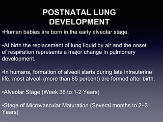Development of lung and related abnormalities | PPTX