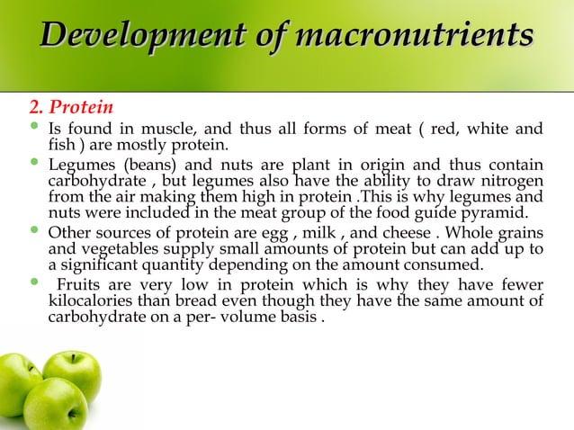 Development of Macronutrients of food.ppt | Free Download
