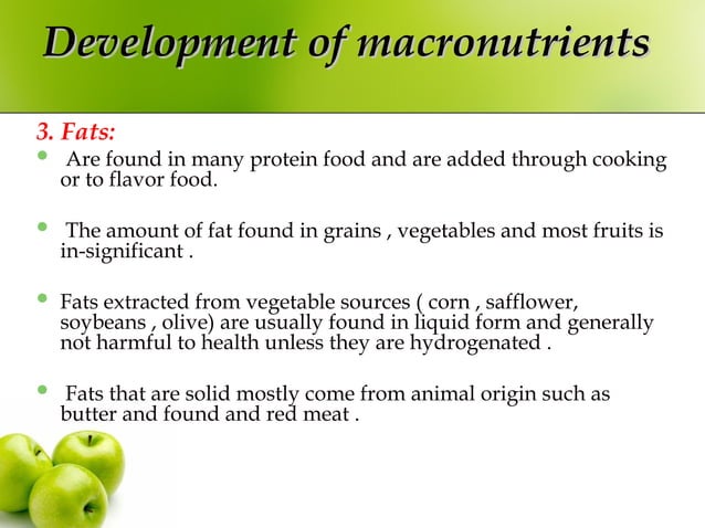 Development of Macronutrients of food.ppt | Free Download